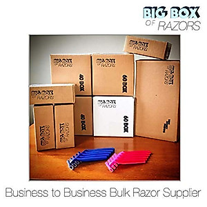 40 Box of Razor Blades Premium Disposable Stainless Steel Hospitality Quality Shavers High End Twin Blade Razors for Men and Women with Aloe Vera Lubrication Strip