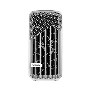 Fractal Design Torrent Compact White - Clear Tint Tempered Glass Side Panel - Open Grille for Maximum air Intake - Two 180mm PWM Fans Included - Type C - ATX Airflow Mid Tower PC Gaming Case