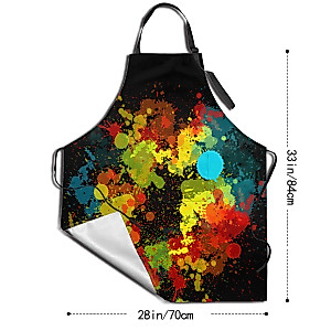 Artist Apron For Adults, Apron For Painting, Apron Gifts For Artists, Canvas Apron, Art Teacher, Pottery,Smock Stylist, Waterproof Stain Resistance, 33inch By 27.5inch (BLACK1)