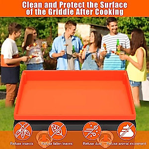 Silicone Griddle Mat Cover for Blackstone - 22 Inch True All-Encompassing Coverage Heavy Duty Food Grade Grill Buddy Mat, All Season Cooking Surface Protective Cover