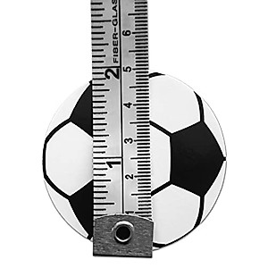 Novel Merk Soccer Sports Ball Vinyl Stickers - 2” Round Individual Decals for Laptop, Water Bottle, Phone, Party Favors, & Decor - Adheres to Clean Surfaces Waterproof & Repositionable (20)