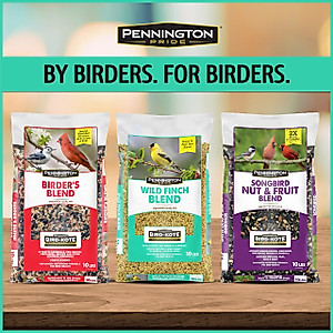 Pennington Pride Wild Finch Blend, Wild Bird Seed for Outside Feeders, Special Mix for a Variety of Musical & Colorful Birds, Great to Feed Year-Round, 10-lb. Bag