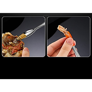 UUYYEO 6 Pcs Stainless Steel Seafood Forks Lobster Crab Spoon Kitchen Picnic Seafood Tools for Crab and Lobster