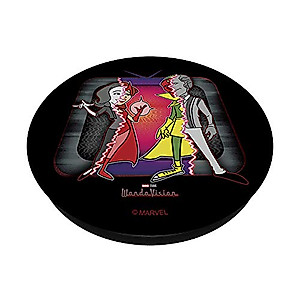 Marvel WandaVision Animated Glitch Couple Portrait PopSockets PopGrip: Swappable Grip for Phones & Tablets