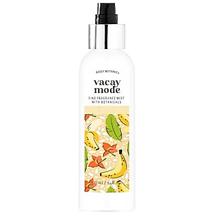 Vacay Mode Perfume Fine Fragrance Mist by Body Botanic 5 Fl Oz ~ with Botanicals and an Irresistible Blend of Ripe Banana, Juicy Mango and Creamy Caribbean Coconut and hints of Tropical Fruit