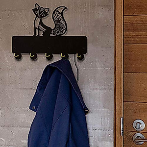 The Geeky Days Lovely Fox Theme Shape Design Wall Hooks Coat Hanger Wild Animals Creative Bedroom Bathroom Hanger Clothes Robe Hooks Keys Holder