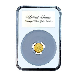 Ursae Minoris Elite Certified-Style Coin Holder for US $1 Liberty Head Type 1 Gold Dollar 1849 – 1854 (Also Mexico 2 Peso Gold 1919 – 1948)