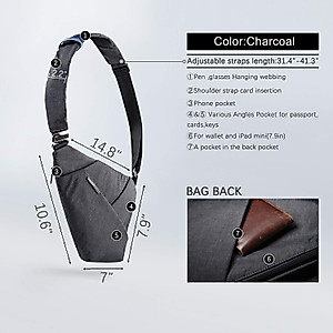 NIID D1 Chest Pack Crossbody Bag Sling bag Slim Backpack Multipurpose Casual Daypack(Camouflage, Right Hand)