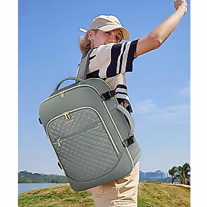 LOVEVOOK Travel Backpack for Women, Carry on Backpack Personal Item Travel Bag, 40L Travel Backpack Carry on Flight Approved, 17 Inch Waterproof Laptop Daypack for Weekender Gym Hiking