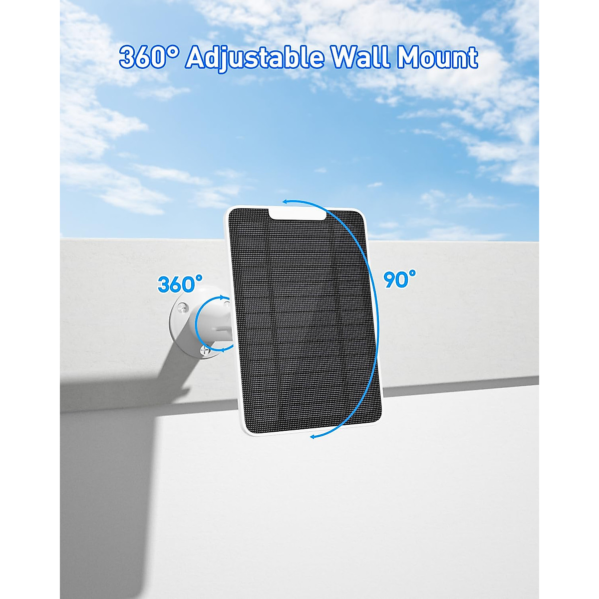 Premium Solar Panel for Google Nest Camera, 5W Camera Solar Panel Power for Google Nest Cam Outdoor & Indoor (Battery Version), Special Made for Google Nest Cam, IP65 Waterproof, w/ 13ft Cable, 4 Pack