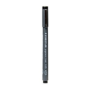 Staedtler Pigment Liner 0.05 mm black [Pack of 5] (60471-PK5)