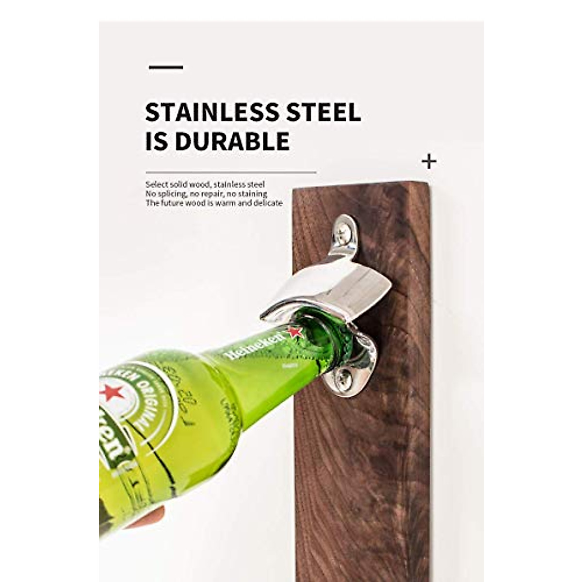 Gifts for Men Dad, Wall Mounted Magnetic Bottle Opener, Unique Beer Gift Ideas for Him Boyfriend Husband Grandpa Uncle, Cool Gadgets Christmas Stocking Stuffers, Birthday Housewarming Anniversary