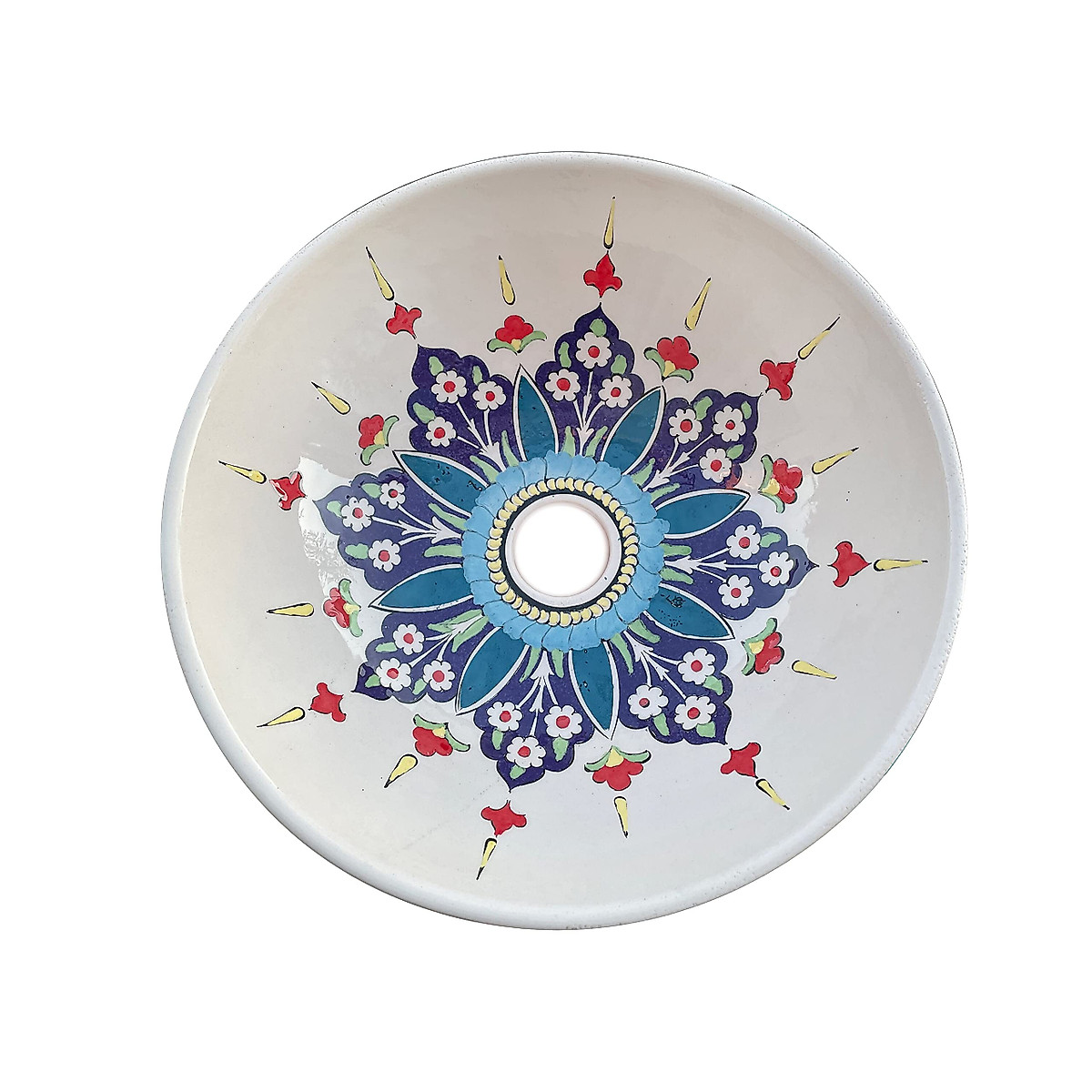 Bathroom Mandala Washbasin, Bathroom Vessel Sink, Countertop Round Basin, Handcrafted Kitchen Washbasin, Bathroom Remodel, Master Bath Sink