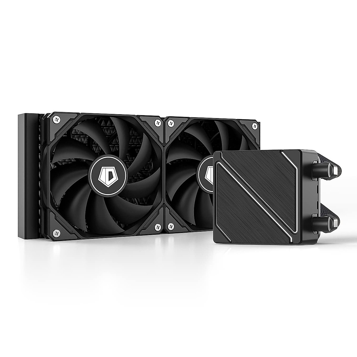 ID-COOLING DASHFLOW 240 Basic Black CPU Water Cooler LGA1700 Compatible AIO Cooler 240mm AM5 CPU Liquid Cooler White LED 2x120mm PWM Fans, Intel 1700/1200/115X, AMD AM5/AM4