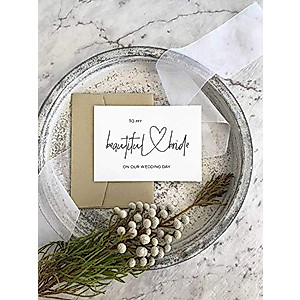 To My Beautiful Bride on Our Wedding Day, Card from Groom, Wife to Be Gift for Her