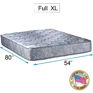 DS Solutions USA Chiro Premier 2-Sided Orthopedic (Blue Color) Full XL Mattress Only with Mattress Cover Protector