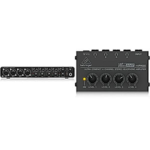 Behringer U-Phoria UMC404HD & MICROAMP HA400 Ultra-Compact 4 Channel Stereo Headphone Amplifier