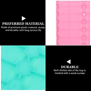 MUCKLILY 4pcs Slide Storage Solution for Microscope - 20 Slide Capacity Tray - Microscope Slide Holder and Box Essential for Science Projects and Basic Biology Education