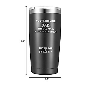 KRDADELF Dad Birthday Gifts from Daughter Son kids, 20oz Best Dad Wine Tumbler for Dad Who Wants Nothing Pocket Watch For Men Who Have Everything Gifts Idea for Fathers Day Christmas