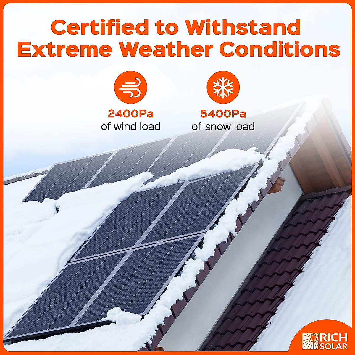 RICH SOLAR 200 Watt 12 Volt Monocrystalline Solar Panel 2 Pack of 9BB Cell 100W High Efficiency Solar Module Charge Battery for RV Trailer Camper Marine Off Grid