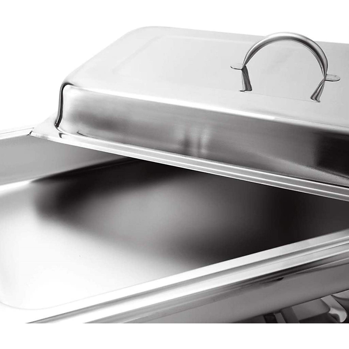 UZOURI Rectangle Chafing Dish Set, Stainless Steel Chafing Dish, Stainless Steel Food Warmer Buffet Dish Catering Pan, for Buffet Catering Kitchen Party