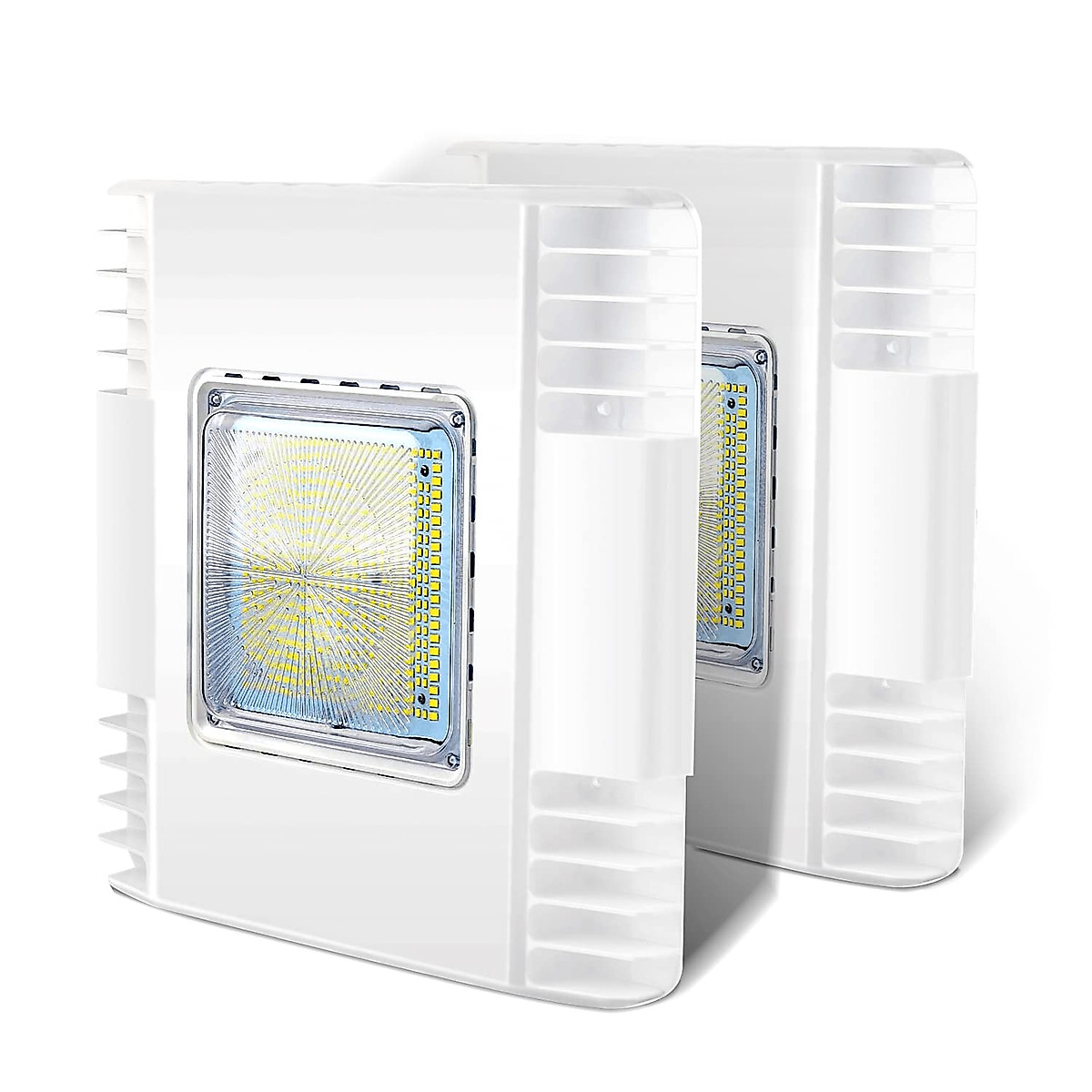 OSTEK 2 Pack LED Canopy Light 150W Gas Station Carport Ceiling Light 5700K, Outdoor Rated (600W HID/HPS Equivalent), 90-277V IP65 DLC & UL Listed