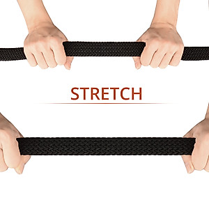 Drizzte Mens Plus Size Belts 59'' Casual Braided Elastic Stretch Fabric Woven Web Belt Work Golf