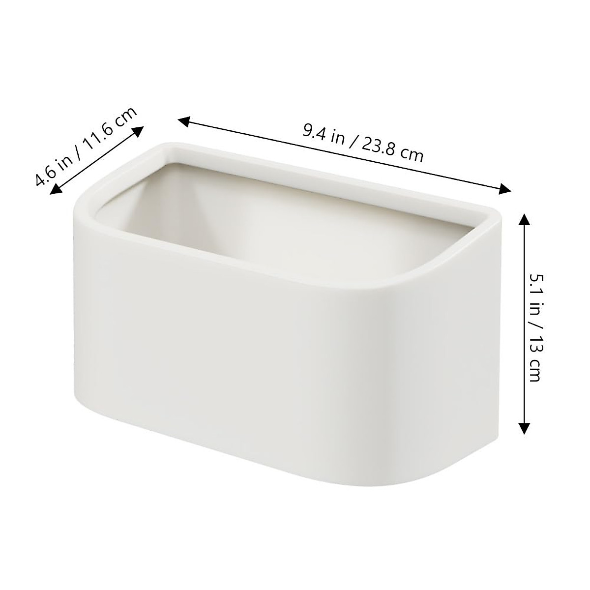 Angoily Hanging Dustbin Kitchen Hanging Trash Can Wall Mount Waste Bins Hanging Cabinet Trash Can Home Wall Office Car Hanging Waste Container (White) Kitchen Trash Basket