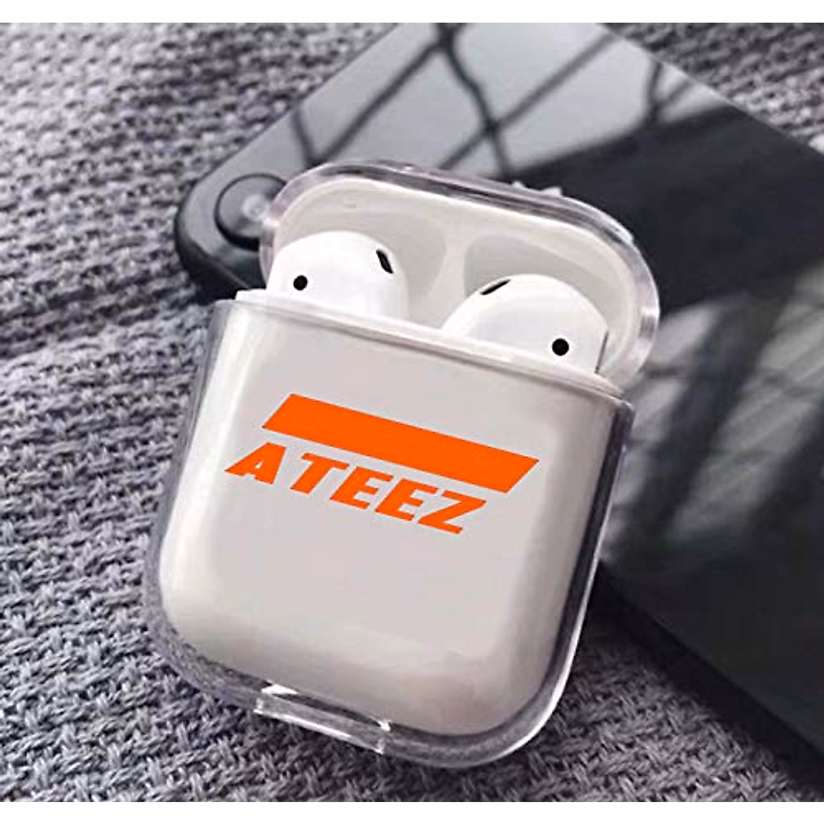 Kpop Ateez Album San Jonho Protective Transparent heandphone case Compatible with AirPods Merch