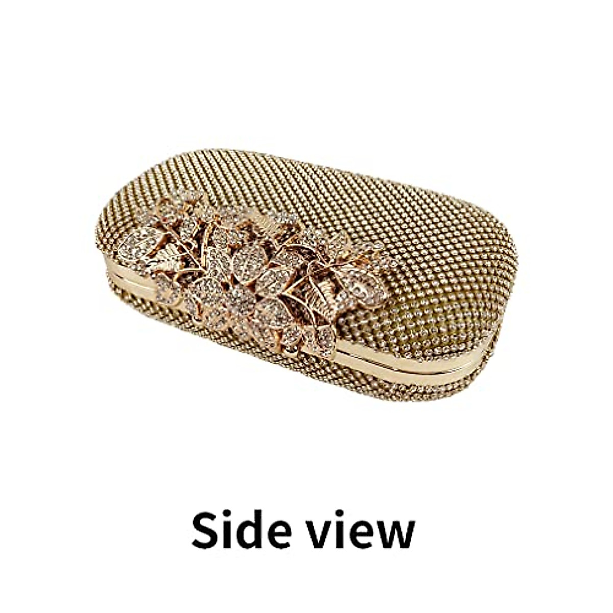 shiiriin | Women's Rhinestones Bling Crystal Clutch Purse Hand Bag | Bridal Wedding Daytime Evening Party (Gold)