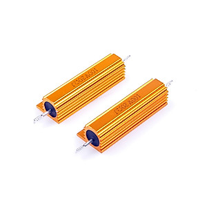 LM YN 100 Watt 20 Ohm 5% Wirewound Resistor Electronic Aluminium Shell Resistors Gold (Pack of 2)