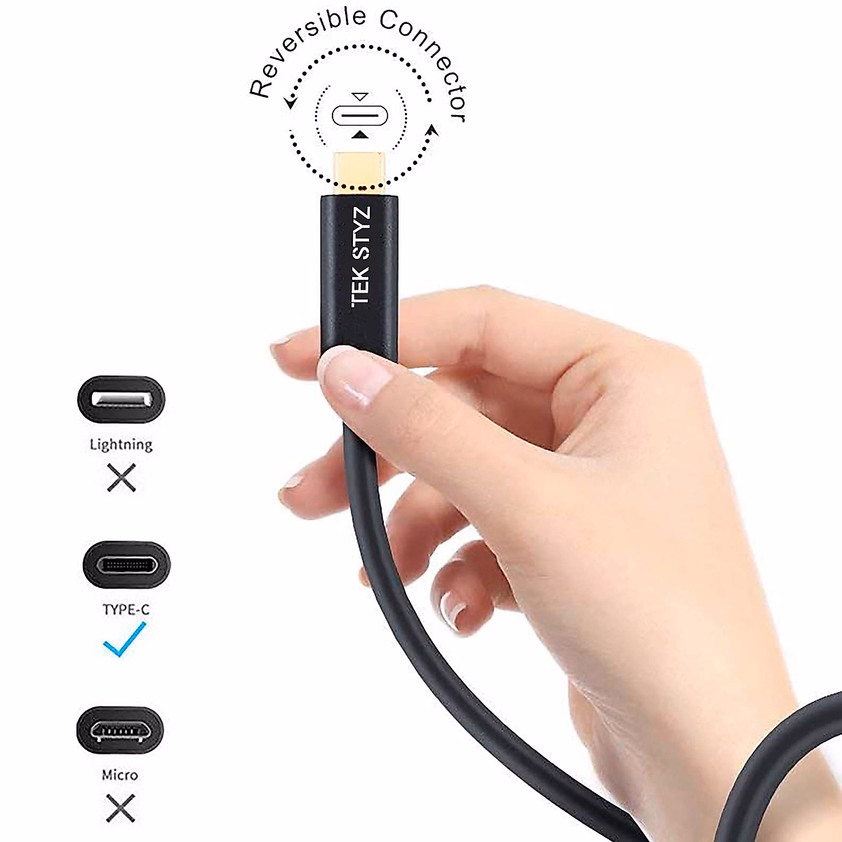 Tek Styz PRO 45W Charge Kit Compatible with Your Sony WF-1000XM4 with Fast/Quick Charge 3 Plus Hi-Power 100W PD/USB-C 4ft Cable! (Black)