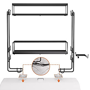 NUTSAAKK Bathroom Over The Toilet Storage Shelf, 2-Tier Bathroom Organizer Over Toilet, Above Toilet Storage with Non-Trace Adhesive, No Drilling Toilet Organizer, Toilet Paper Holder (Upgrade Black)