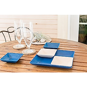 EVO Sustainable Goods Five Piece Serving and Snack Set, Blue