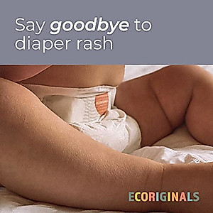 Ecoriginals Eco Disposable Diapers | Newborn Plus Baby Size 1, 8-13lbs | 6 Pack - 28pcs Per Pack, 168 Count | Plant-Based, Non-Toxic