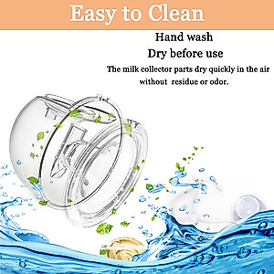 Wearable Milk Collection Cup, Hands Free Milk Collector Cup Compatible with Most Electric Breast Pump, Zomee/Spectra/Medela Breast Pump Collection Parts, Accessories Replacement (24 mm 1Pc)