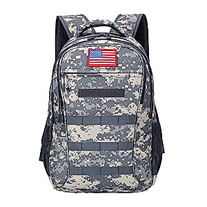 outdoor plus Camo Backpack,Military Teen Boys Backpacks for School, Army Bookbag with USB Charging Port,40L