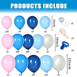 108 Pcs Cinderella Themed Party Decoration Balloon Garland Set Cinderella Birthday Party Supplies Includes Happy Birthday Background, 100 Latex Balloons, 5 Foil Balloons for Kids Birthday Party