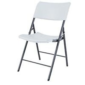 Lifetime Folding Chairs - 80263 White Granite Plastic Chair - 64 Pack