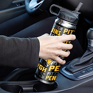 Rico Industries NHL Hockey Pittsburgh Penguins 22oz Stainless Steel Tumbler with Lid - Great For Coffee, Tea, Water or Cocktails