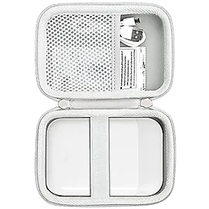 khanka Hard Travel Case Compatible with Liene 2x3” Photo Printer- Mini Instant Portable Photo Printer,Case Only (White)