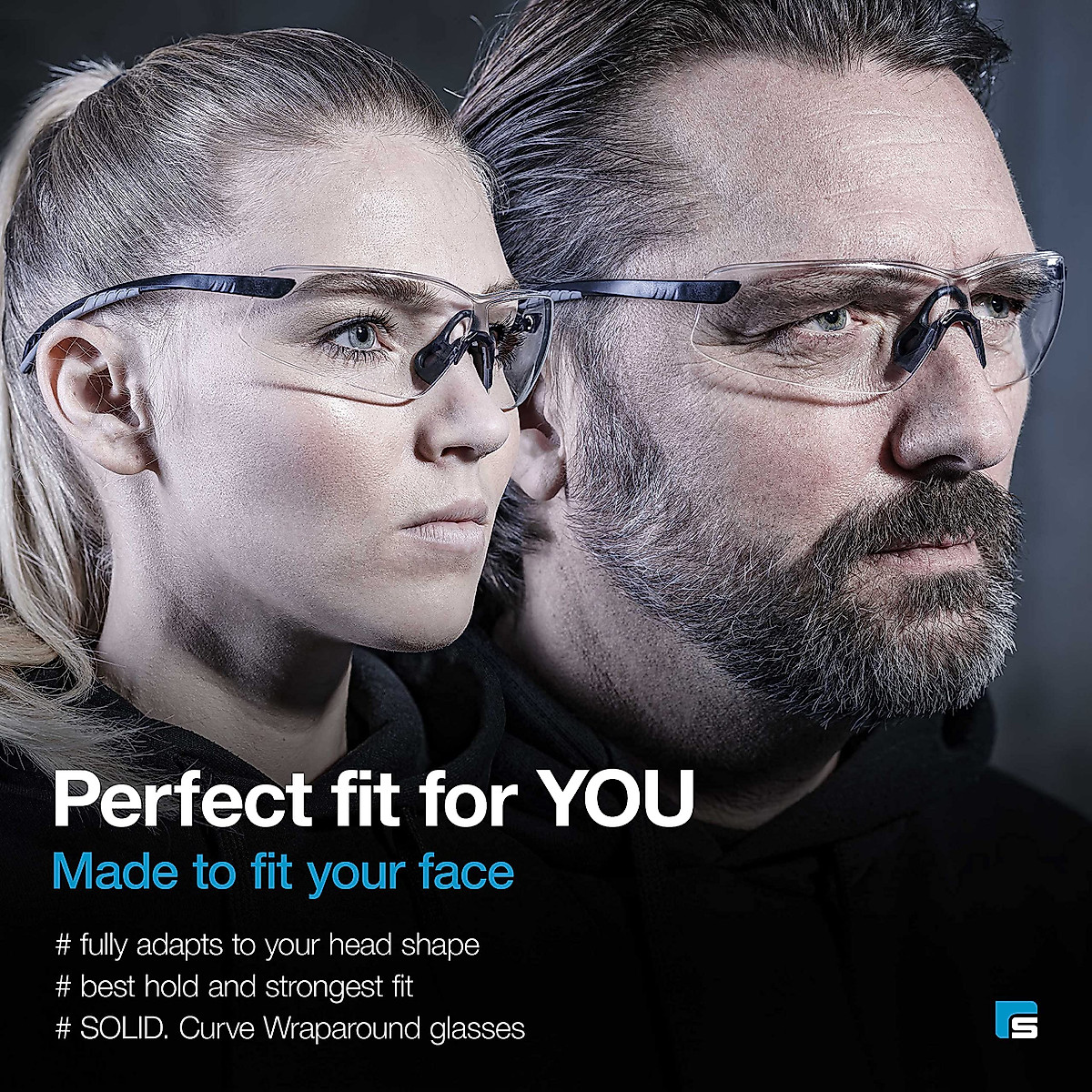 SolidWork Safety Glasses Clear Lens with Side Shields, Anti Fog, Anti Scratch, Anti-Glare, Protective Eyewear for Men & Women