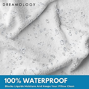 Dreamology Pillow Protectors, Cotton Terry Zippered, 100% Water Proof & Hypoallergenic, Extend Pillow Life by 3X, Breathable, Waterproof Pillow Case Cover (Cotton, Pack 4 - Standard [20x26])