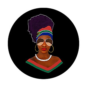 South African patriotic girl in sunglasses with the Flag PopSockets Standard PopGrip