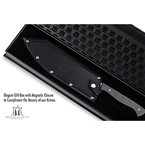 Brooklyn Knife Co. Chef Knife - Carbon Fiber Series - Japanese AUS-08 HC Super Steel - Sheath, 8-Inch