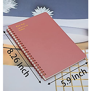 Yansanido Spiral Notebook, 4 Pcs 4 Color A5 Thick Plastic Hardcover 7mm College Ruled Paper 80 Sheets (160 Pages) Journal for School and Office Supplies (4 Pcs A5)