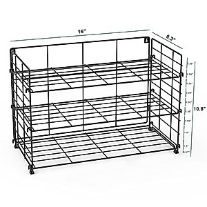 Vidor Adjustable Water Bottle Organizer Storage,3-Tier Wall-Mounted Water Bottle Storage Rack,Water Bottle Organizer for Cabinet,Suitable for Kitchen Countertops, Pantry, Bathroom