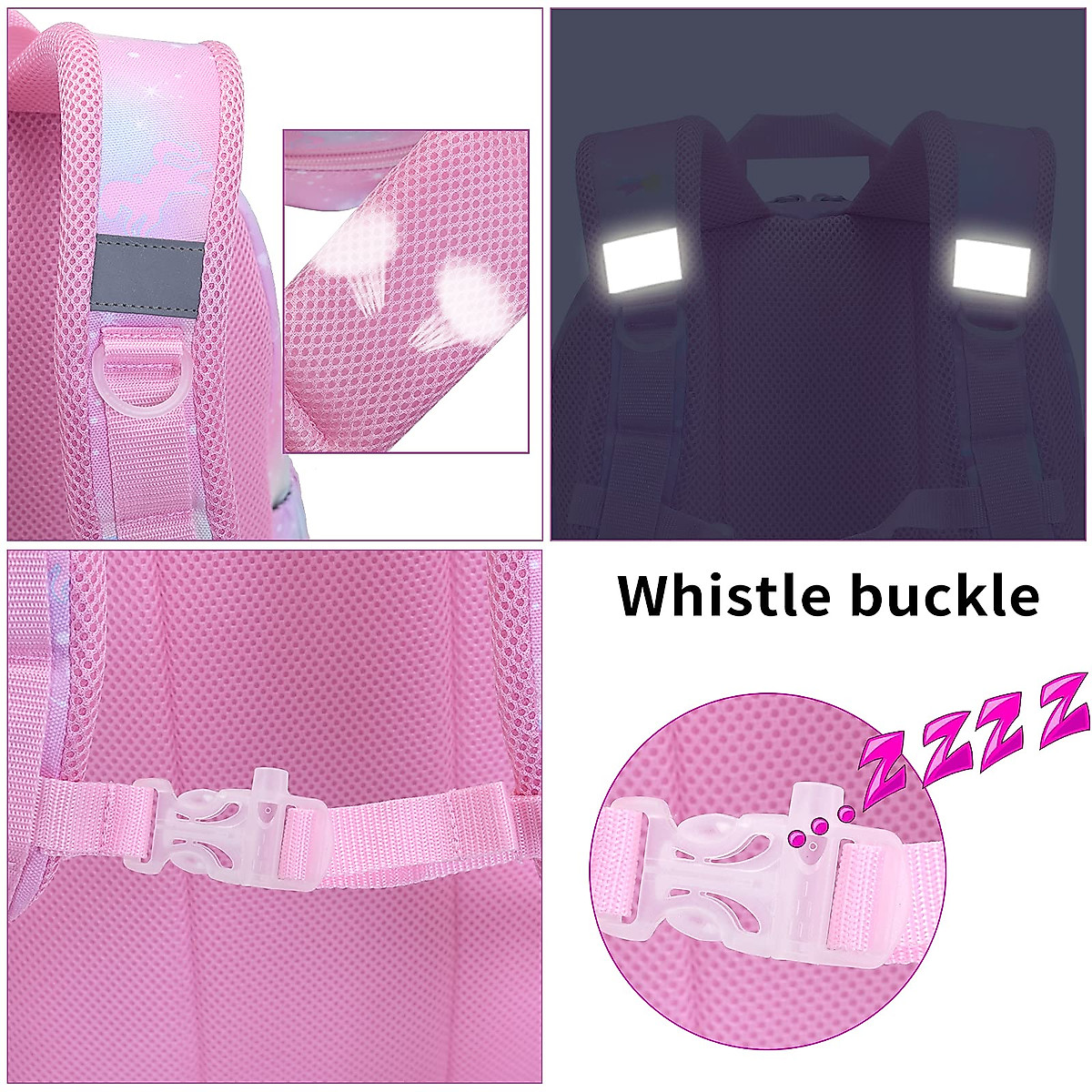 Girls Backpack With Lunch Box,Cute Girl's Backpack Toddler Hiking Backpack Set Pink Backpack for Girls Kindergarten Preschool Elementary with Lunch Box and Pencil Box