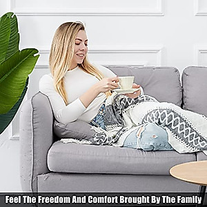 Quinnsus Knit Throw Blanket for Bed, Soft Lightweight Decorative Bed Throw Blankets, Jacquard Textured Boho Summer Throw Blanket with Tassels for Bed, Sofa and Living Room (Grey, 50 x 60 inches)