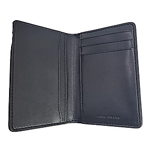 Marc Jacobs S110L01RE21 Black Pebbled Leather With White Accent Women's Wallet